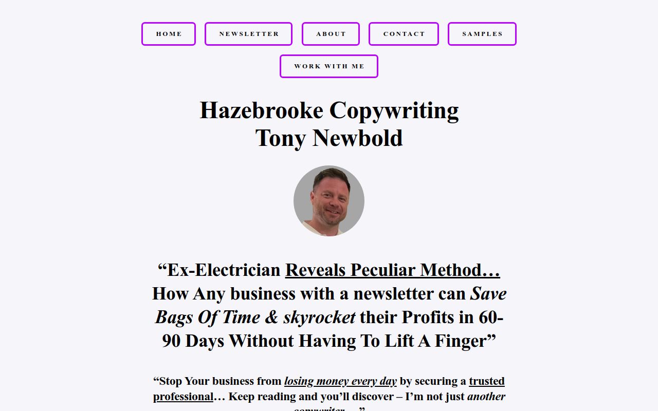 Tony Newbold Copywriting